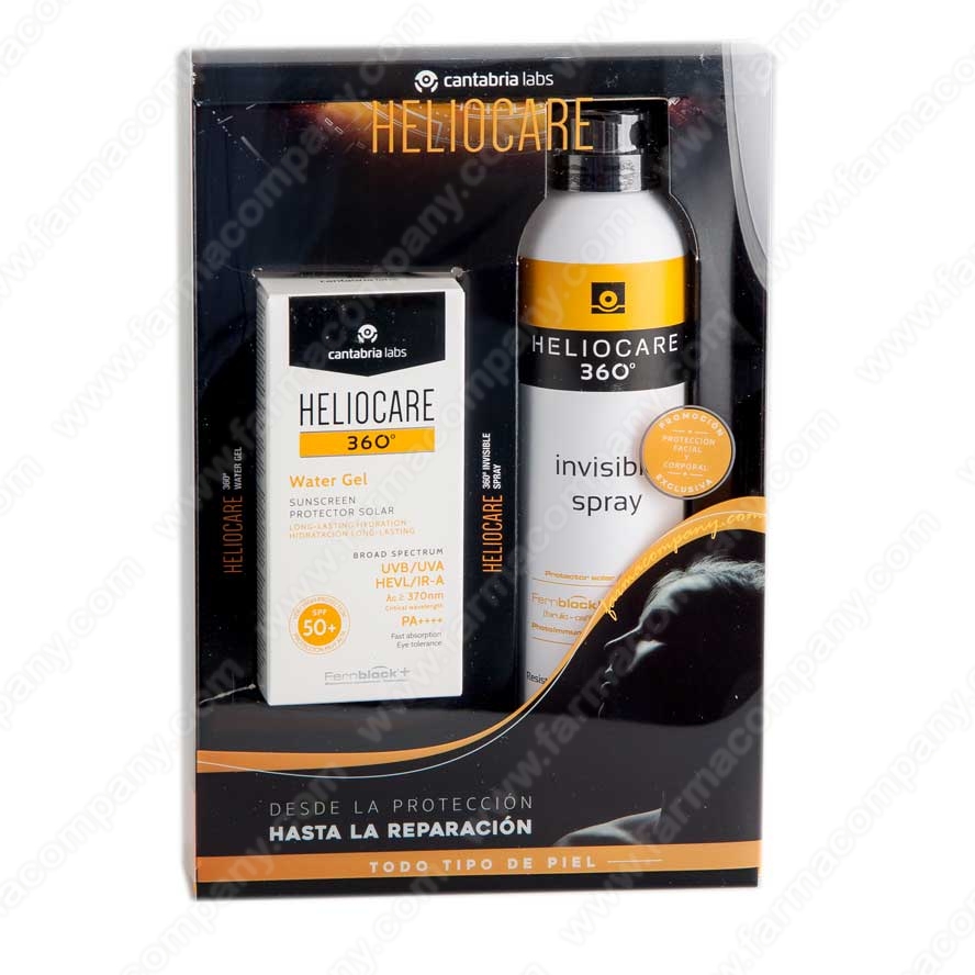 Heliocare 360º Pack Water Gel Spf50+ 50ml+ Spray Invisible Spf50 200ml